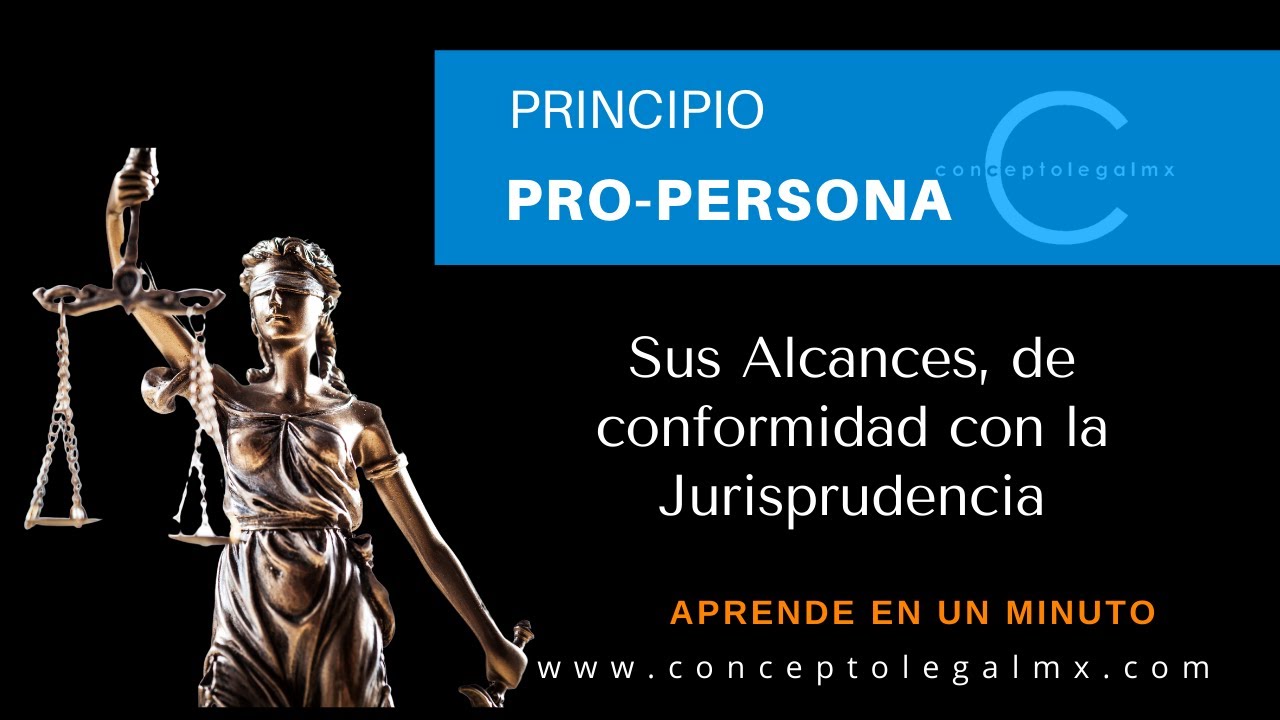 || PRINCIPIO PRO PERSONA || CONCEPTO, ALCANCES Y FUNDAMENTO LEGAL ...