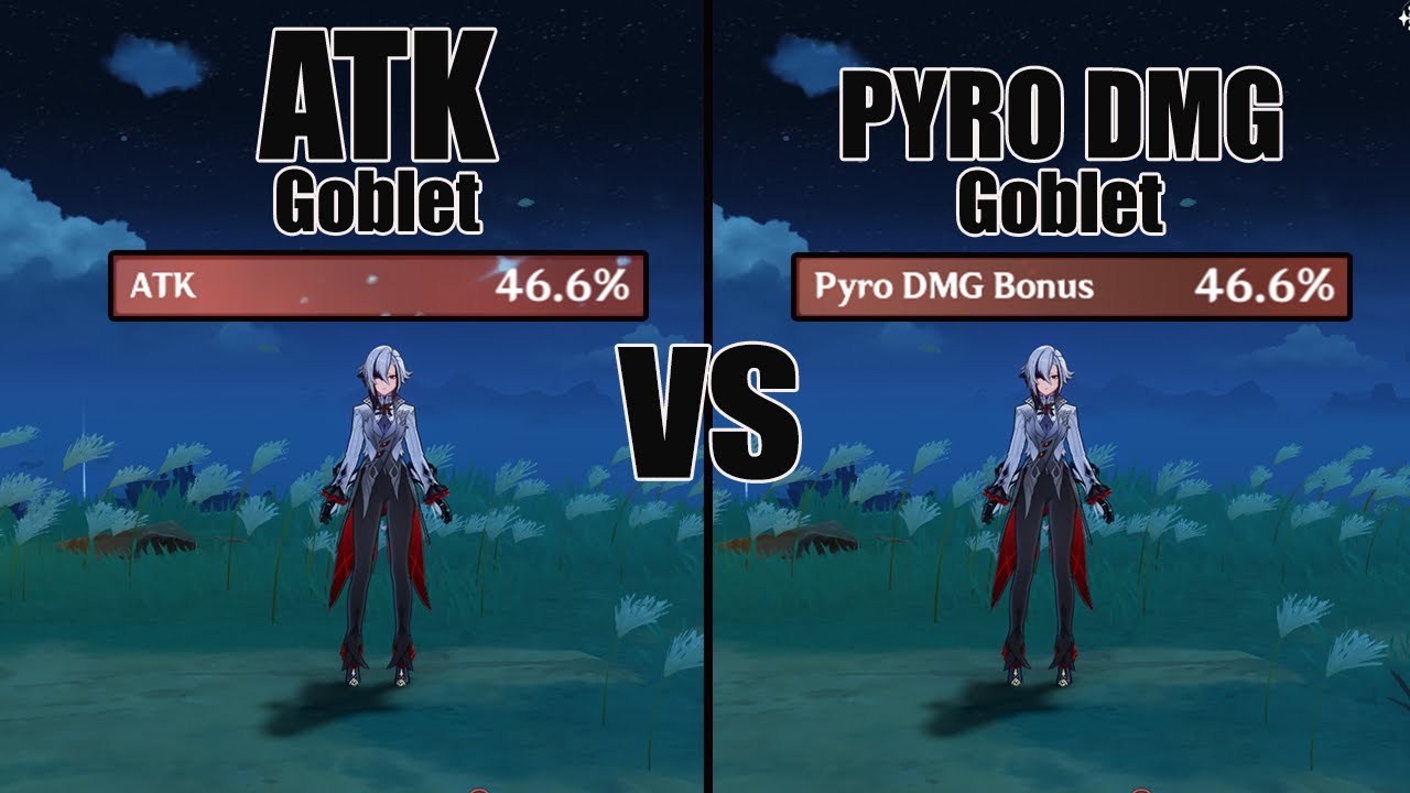 Arlecchino ATK Goblet vs PYRO DMG Goblet - Genshin impact - YouTube