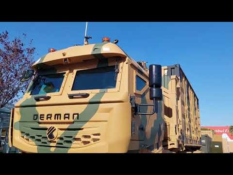 KOLUMAN OTOMOTİV ÜRETİMİ DERMAN 8X8 ZIRHLI LOJİSTİK ARACI SAHA EXPO 2024 SAVUNMA HAVACILIK FUARINDA
