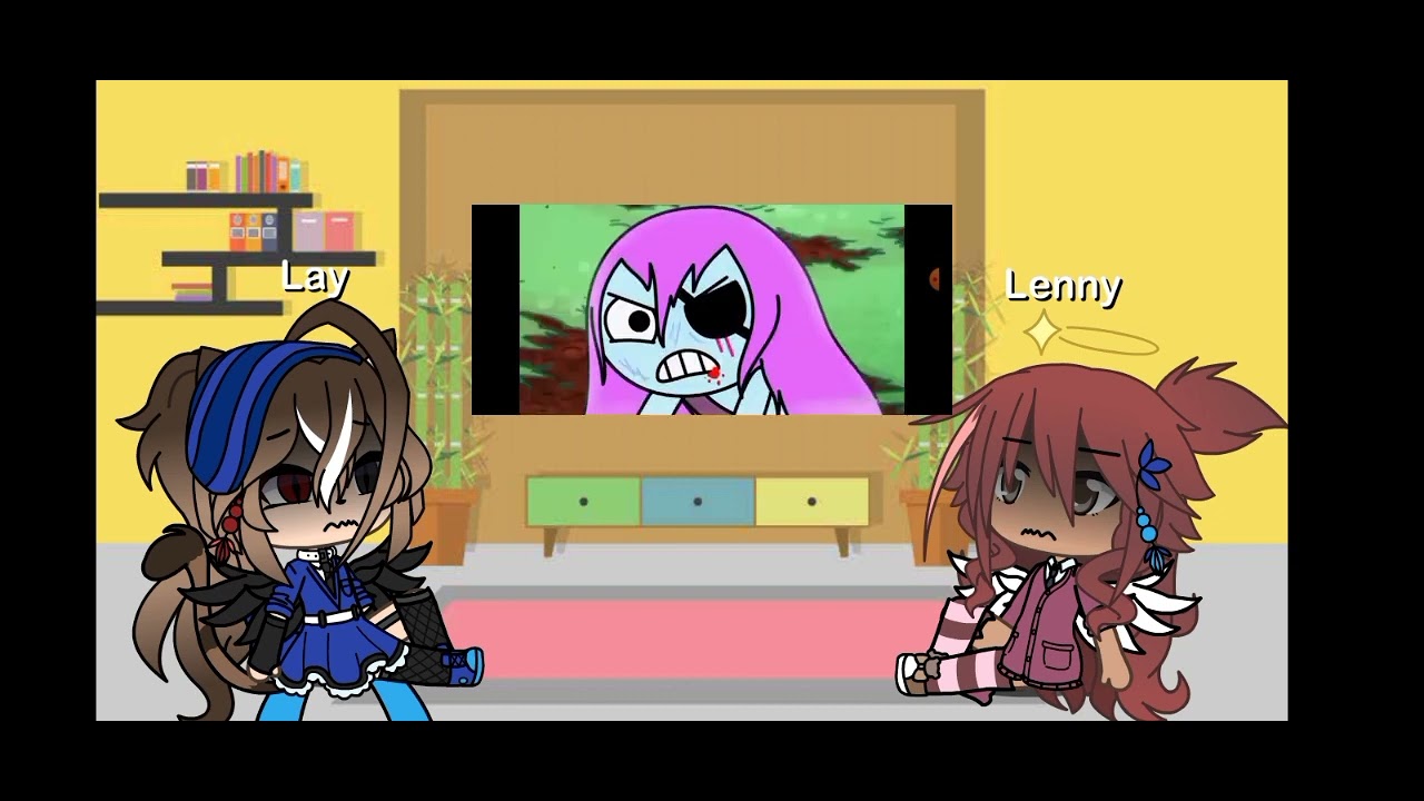 《Lay and Lenny react to learning with pibby》 + The gang reacts to fnf ...