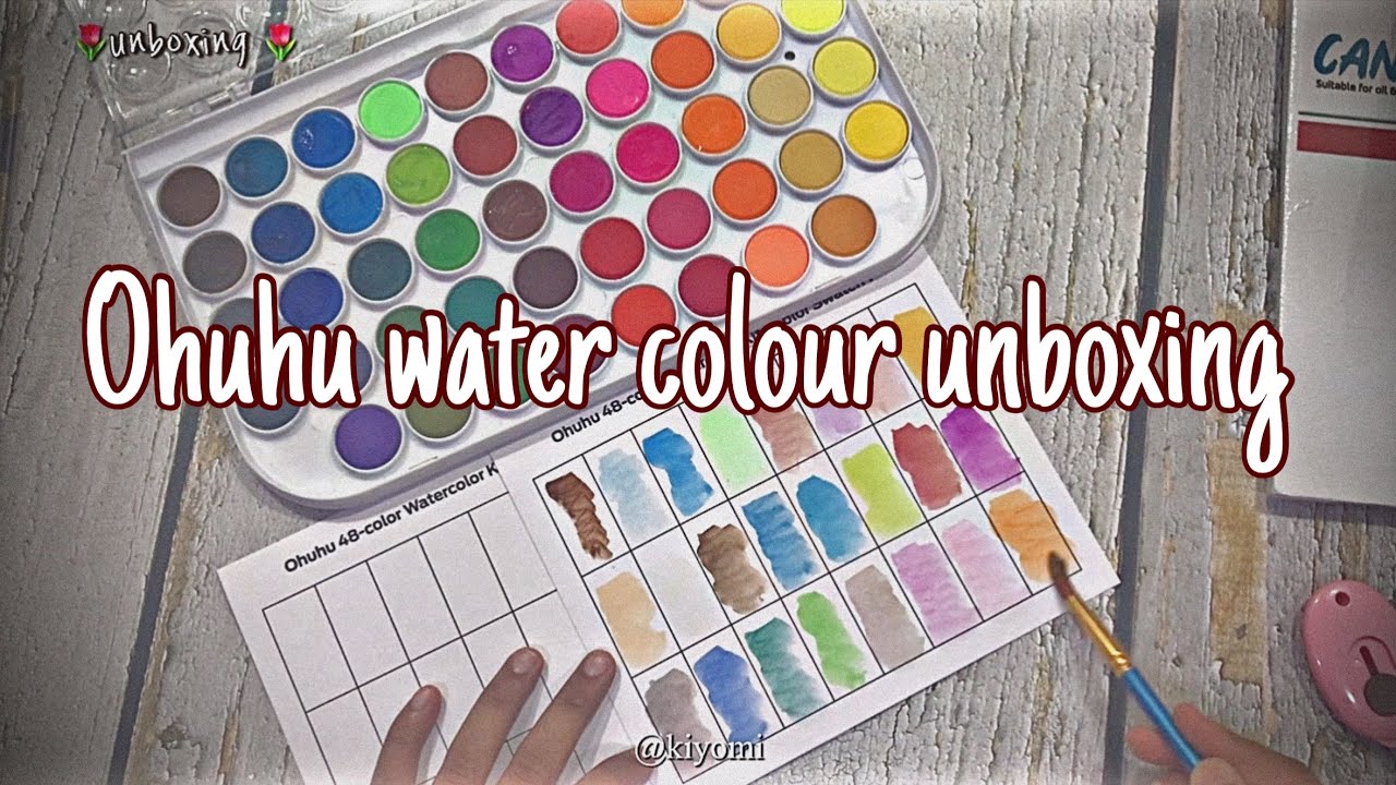 Ohuhu water colour unboxing #ohuhu #ohuhuwatercolor #ohuhubrush #art # ...