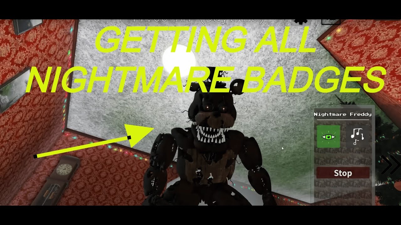 Roblox Fredbears mega roleplay how to get the nightmare badges - YouTube