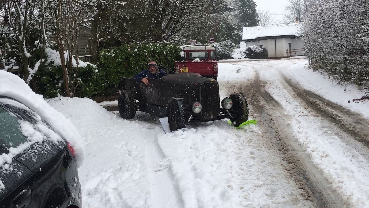 Brown Truck Racing Vintage Hot Rod turns into a snowmobile I Hot Rod on ...
