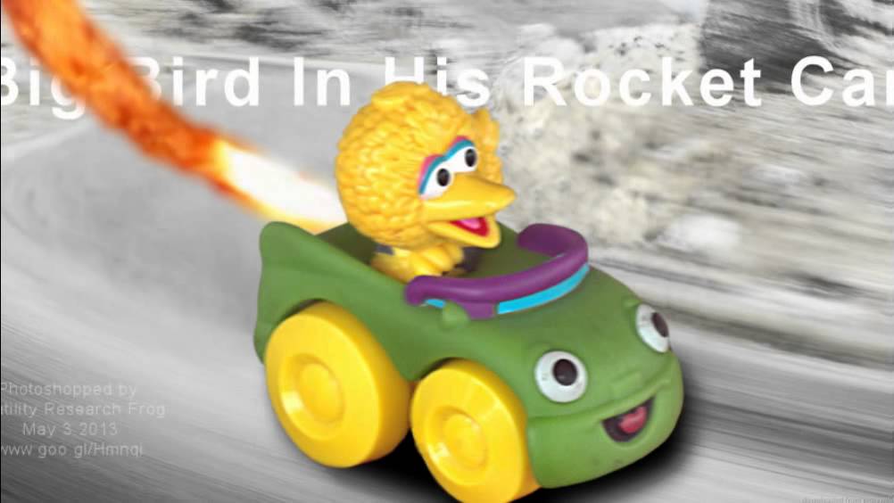 Big Bird In His Rocket Car - YouTube