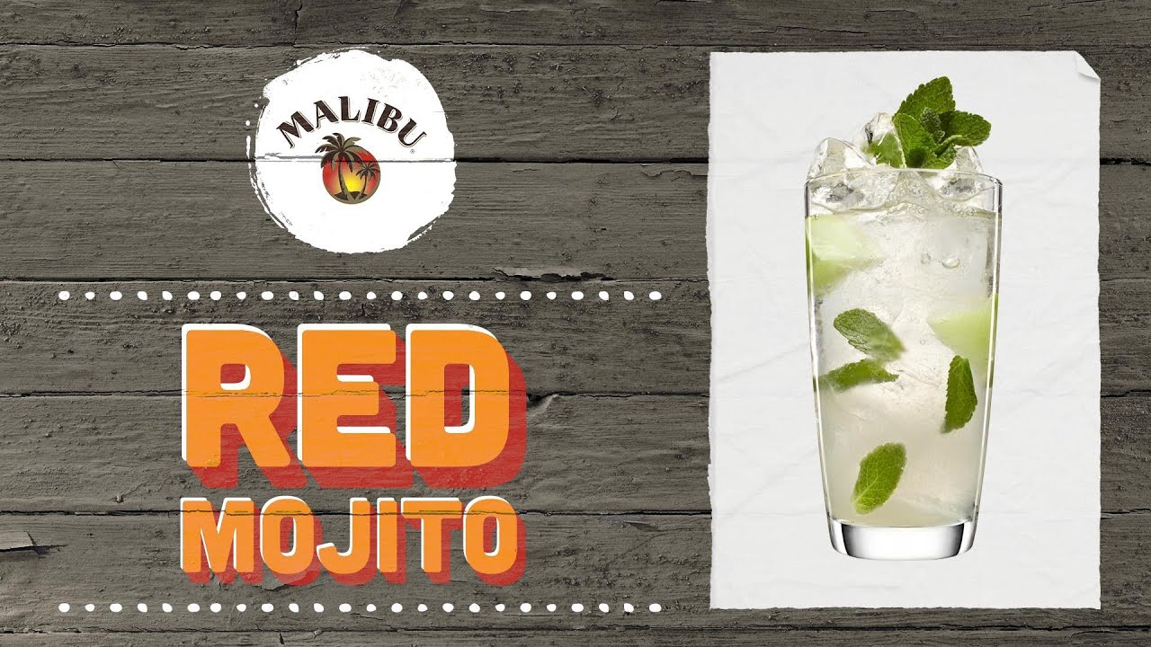 Red Mojito with Malibu Red - Drink Recipe - How to mix - YouTube
