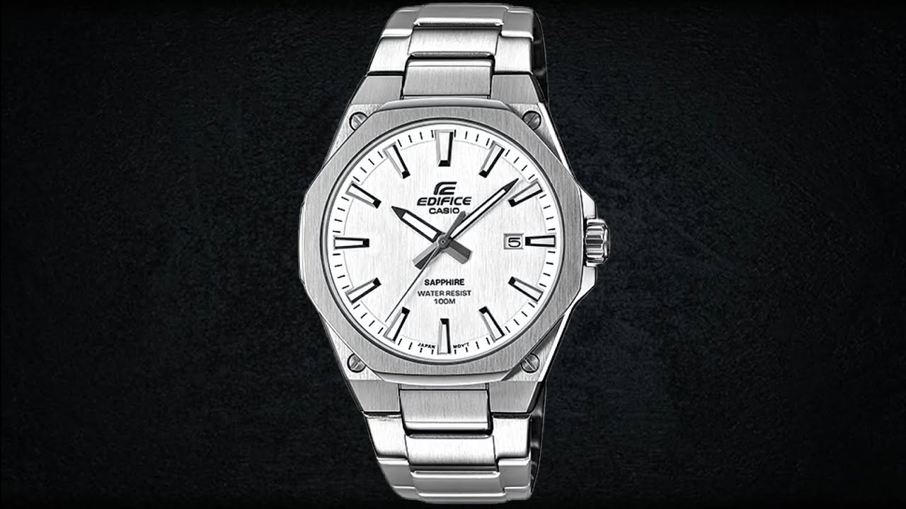 Edifice Casio Sapphire Analog White Dial Men's Watch - YouTube