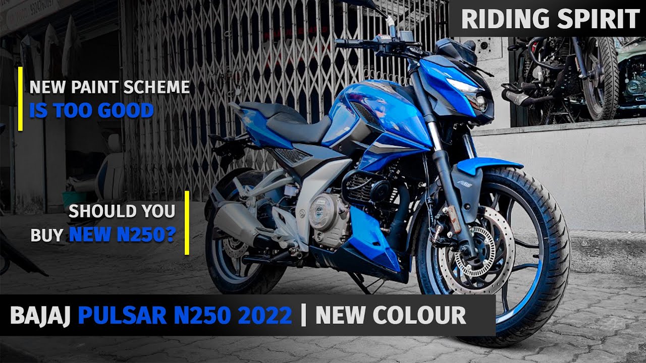 All new Bajaj Pulsar N250 | Blue colour looks good | Riding Spirit # ...