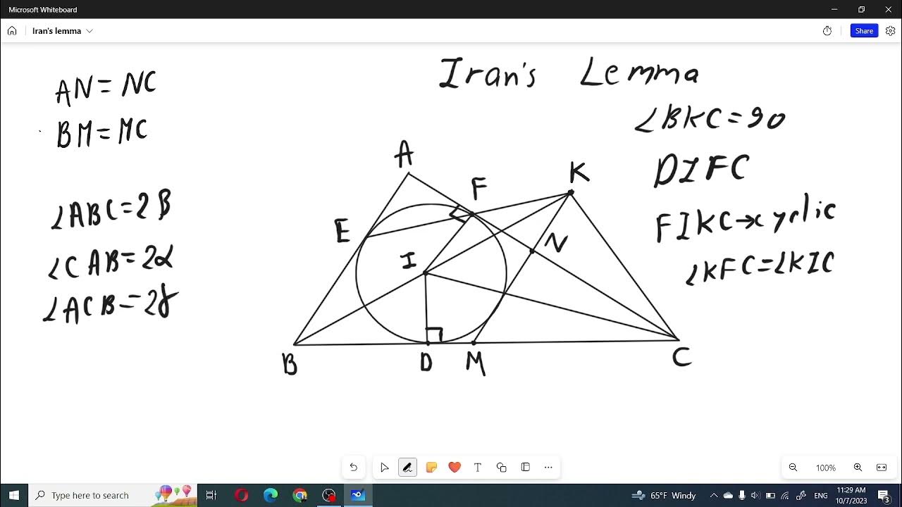 "Iran's Lemma Explained: A Powerful Geometry Theorem - YouTube