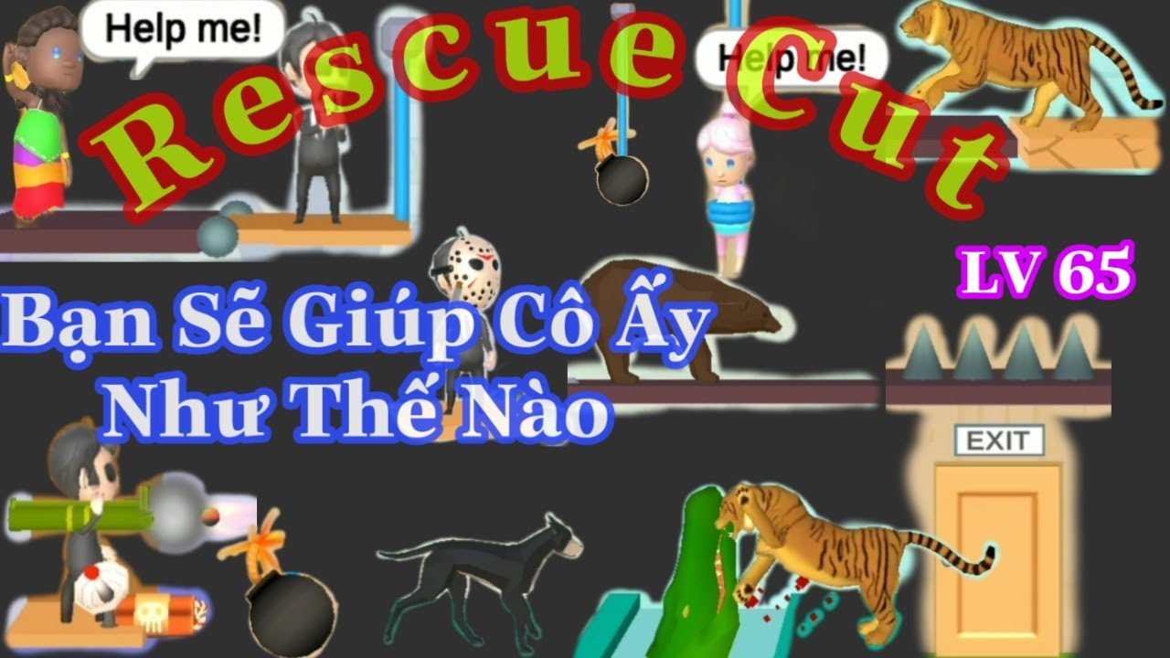 《Rescue Cut - Challenges Brain 2020》🤔Rescue Her, Cut Rope Or DIE🤔, Thử ...
