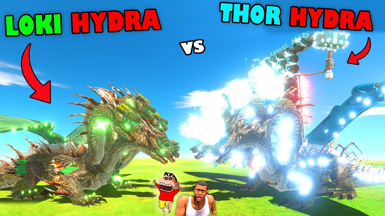 THOR HYDRA vs LOKI HYDRA in Animal Revolt Battle Simulator - YouTube