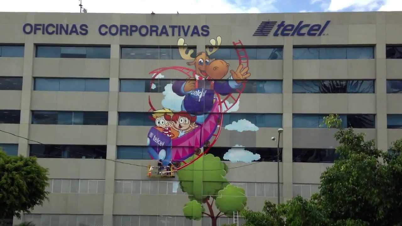 Megaformato Wall Graphics Edificio Telcel - YouTube