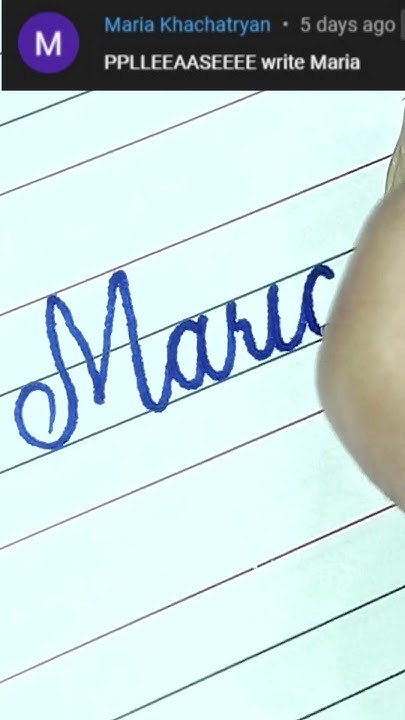 “Maria” How to Write Your Name in Cursive Writing | #shorts - YouTube
