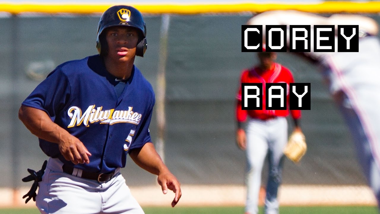 Milwaukee Brewers prospect Corey Ray doubles - YouTube