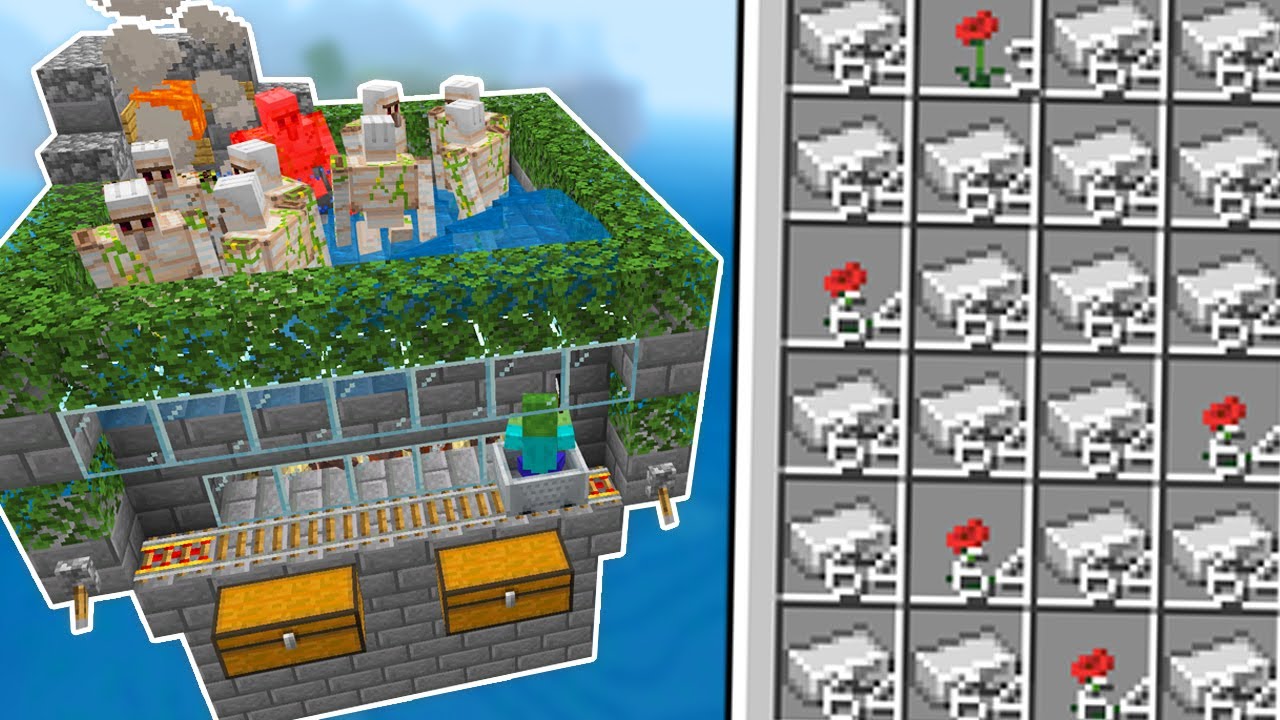 NOVA FARM de FERRO com ZUMBI no MINECRAFT BEDROCK 1.21 - YouTube