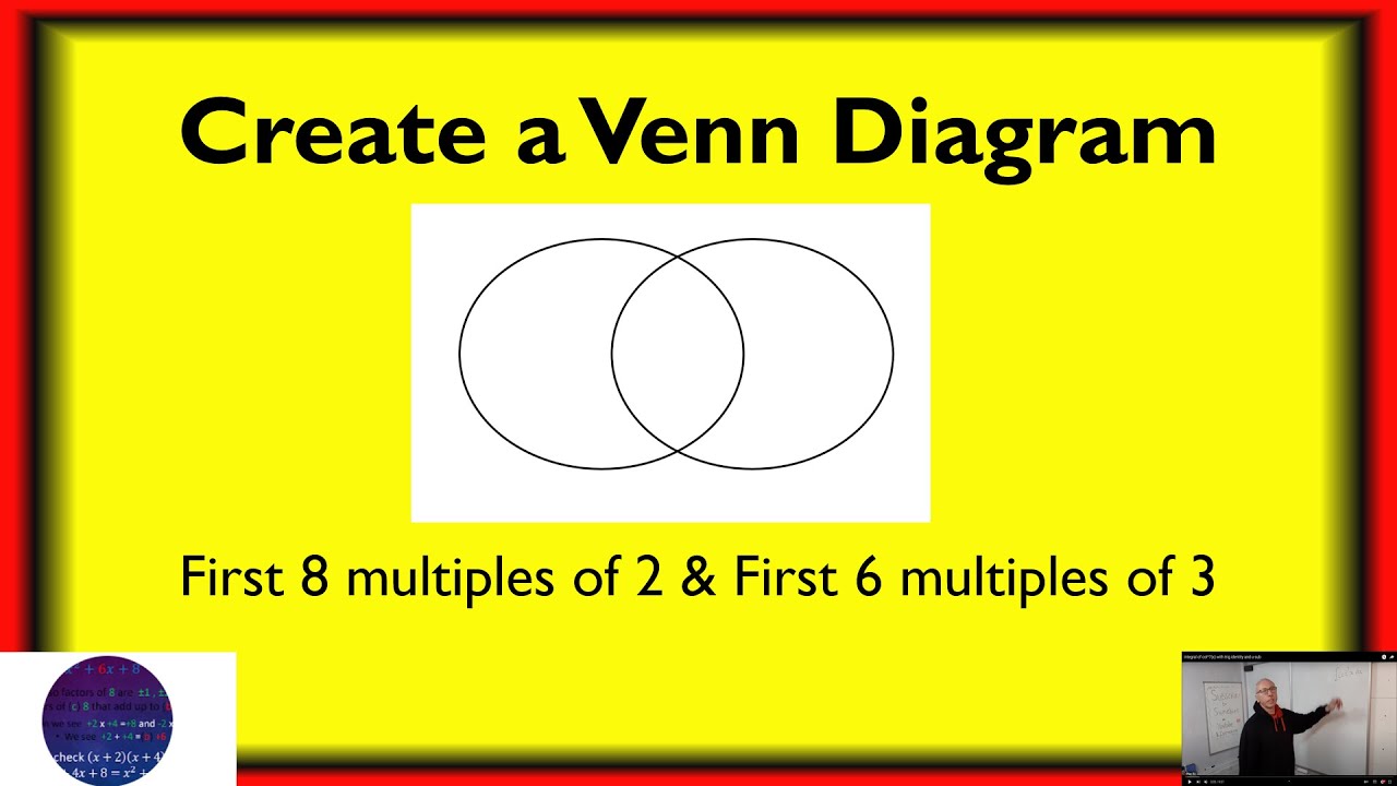 Create a Venn Diagram from Multiples of 2 and 3 - YouTube