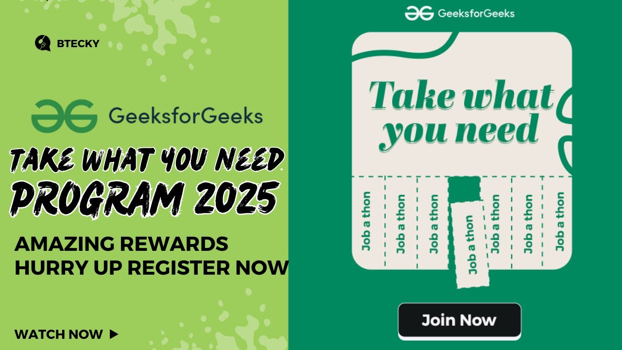 GFG Take What You Need Program 2025 || Get Your Resume Share To 20 ...