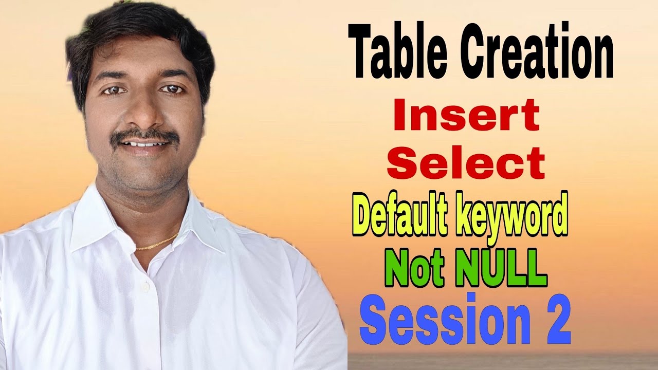 How To Create Table In Sql Telugu Sql Tutorial For Beginners Youtube