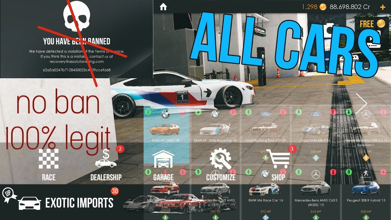 ASSOLUTO RACING / HACK All Cars / Modd Account( no ban ) - YouTube