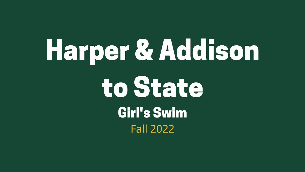 Harper & Addison to State for Girls' Swim - YouTube