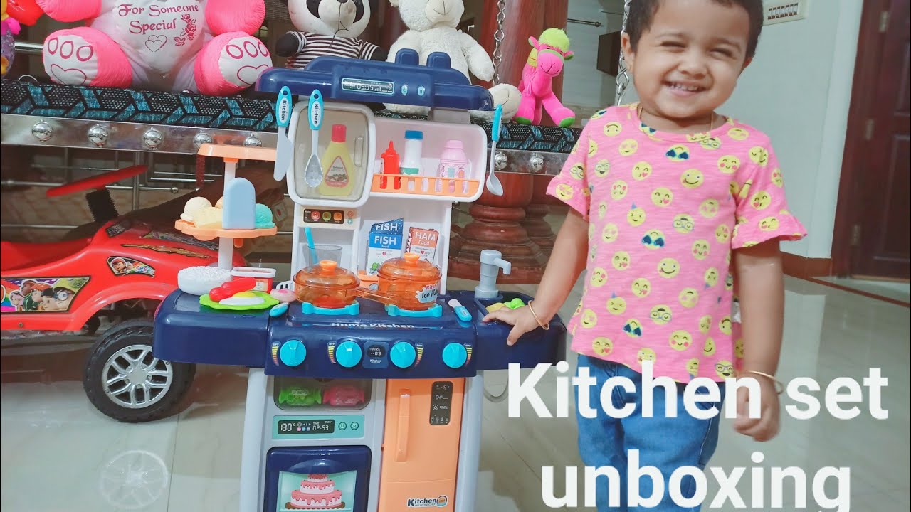 KITCHEN SET UNBOXING || kids kitchen set || toys for kids - YouTube