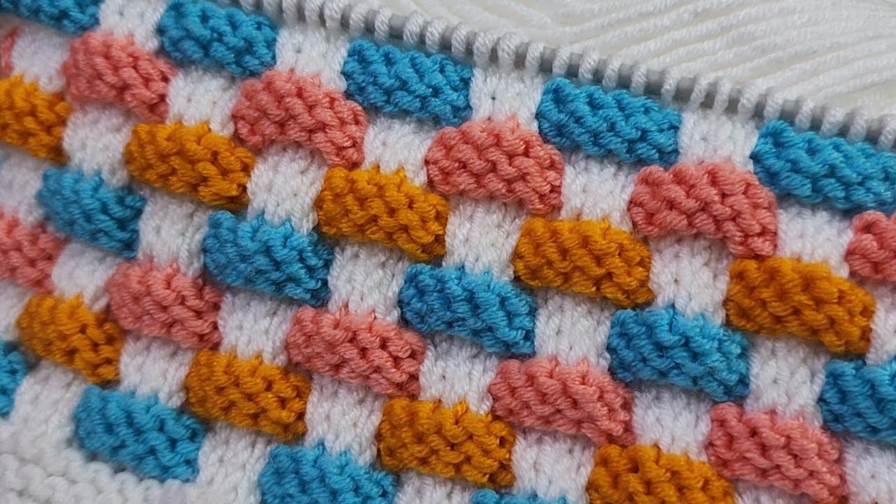 Easy Knitting Pattern | two colours knitting design | two colors ...