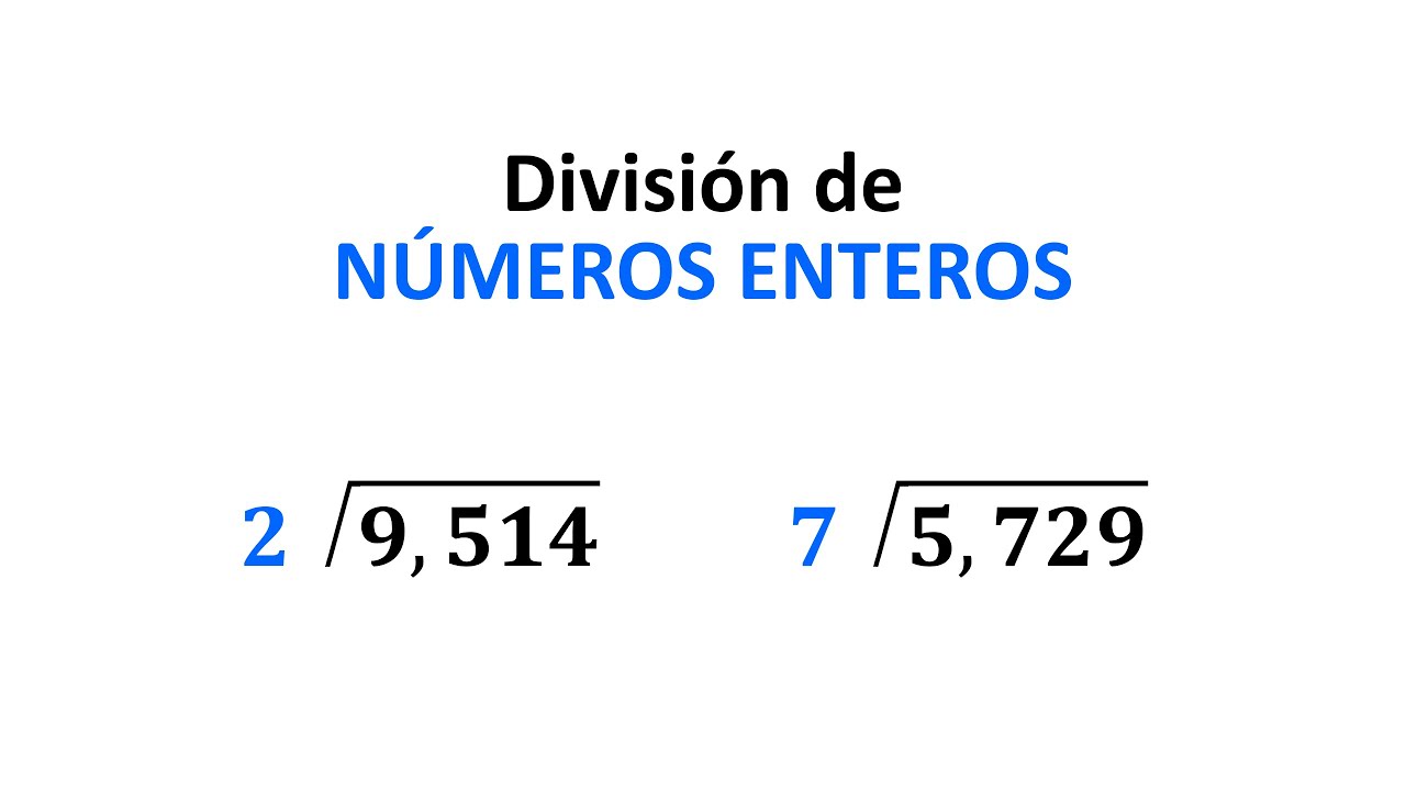 División de una cifra con COCIENTE ENTERO (residuo). - YouTube