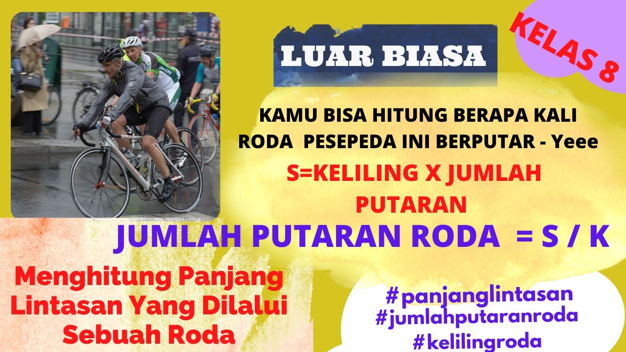 Cara menghitung jumlah putaran roda# menghitung panjang lintasan yang ...