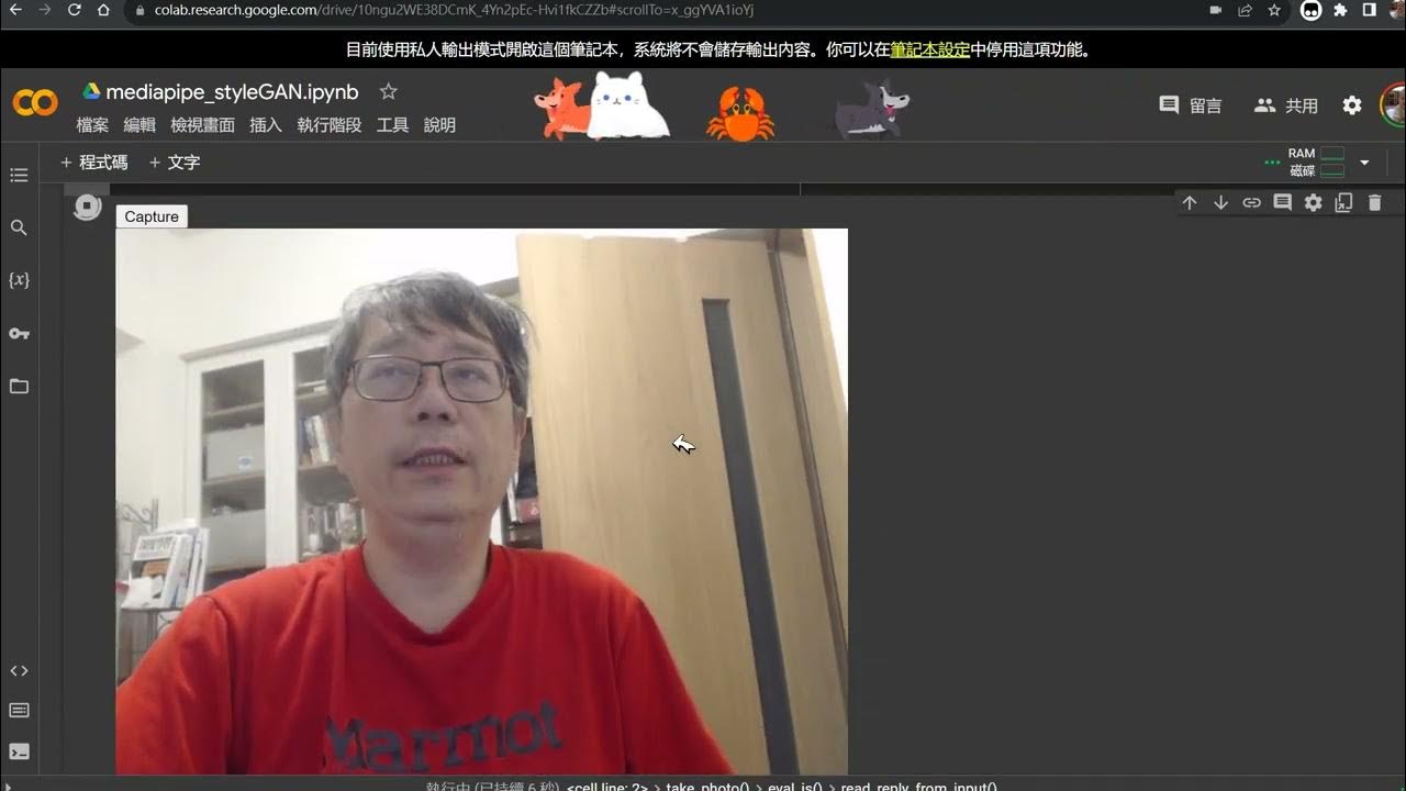 mediaPipe Face stylizer對抗生成式AI style GAN 在google colab上的python實作練習 ...