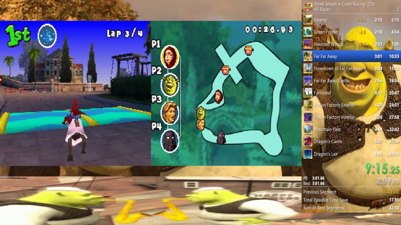Shrek Smash n Crash racing (DS) FORMER WR: 41:49 - YouTube