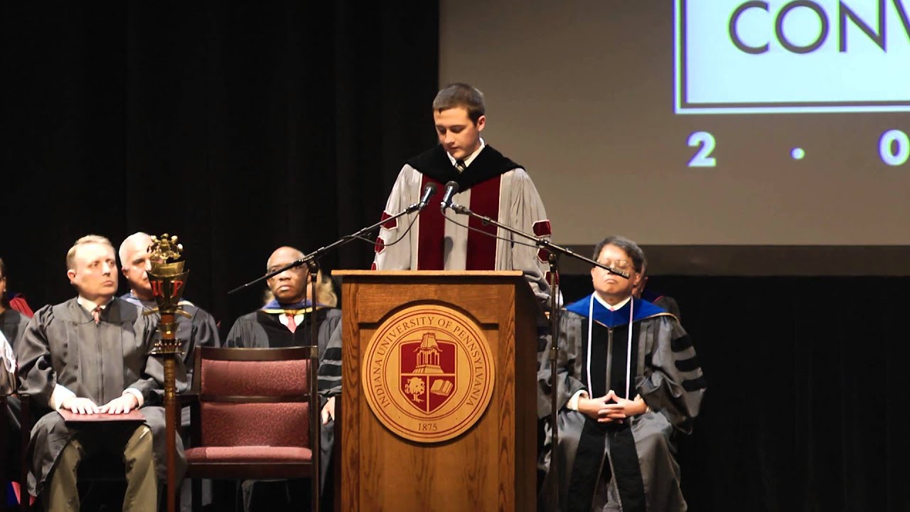 IUP Freshman Convocation 2014 - Aaron Douthit, Student Speaker - YouTube