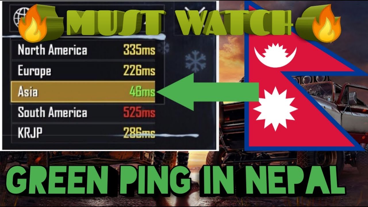 GREEN PING IN NEPAL || GET INDIAN SERVER || EASY WAY || PUBG MOBILE ...