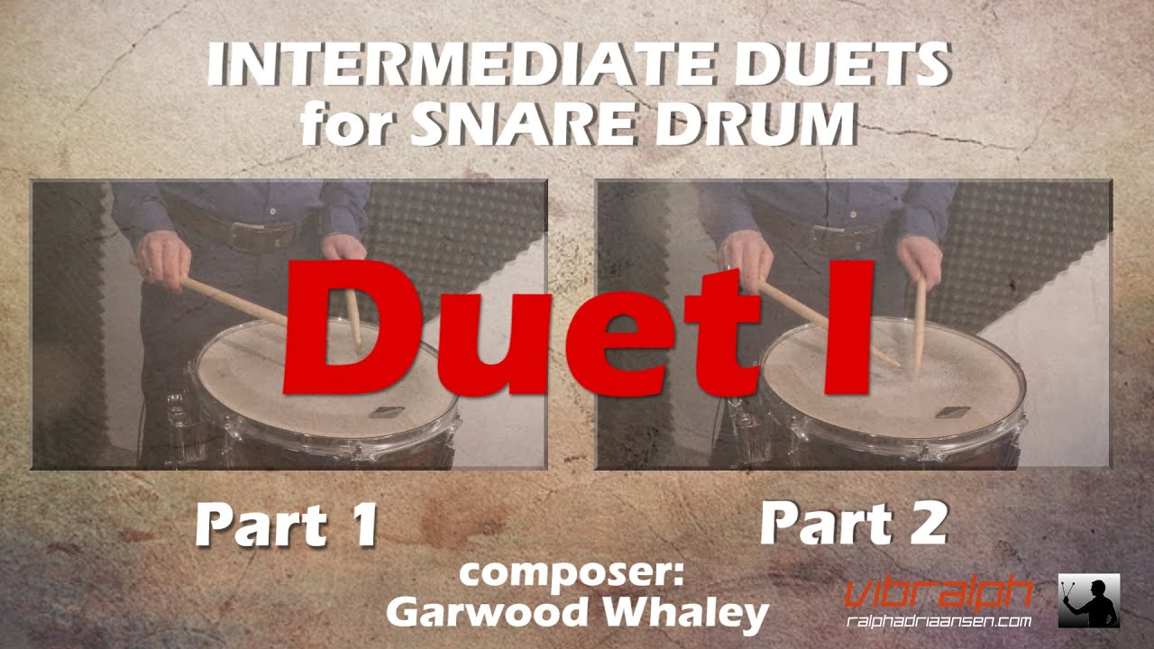 Intermediate duets for snare drum - Duet 1 - YouTube