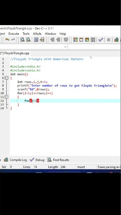 Floyds Triangle With Numerical Pattern#coding#programming#shorts#shortvideo#viral #coding ...
