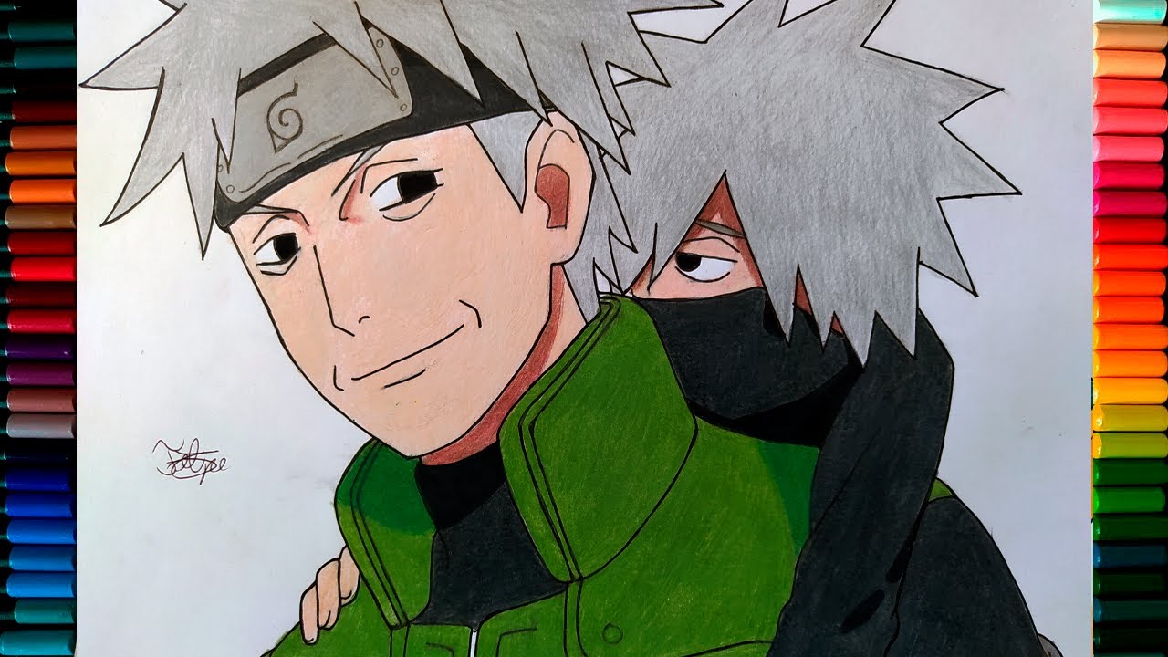 Desenhando Sakumo e Kakashi - Speed Drawing Sakumo and Kakashi - YouTube