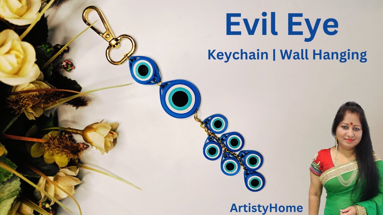 Quilling Evil Eye | Evil Eye Wall Hanging | Quilling Keychain - YouTube