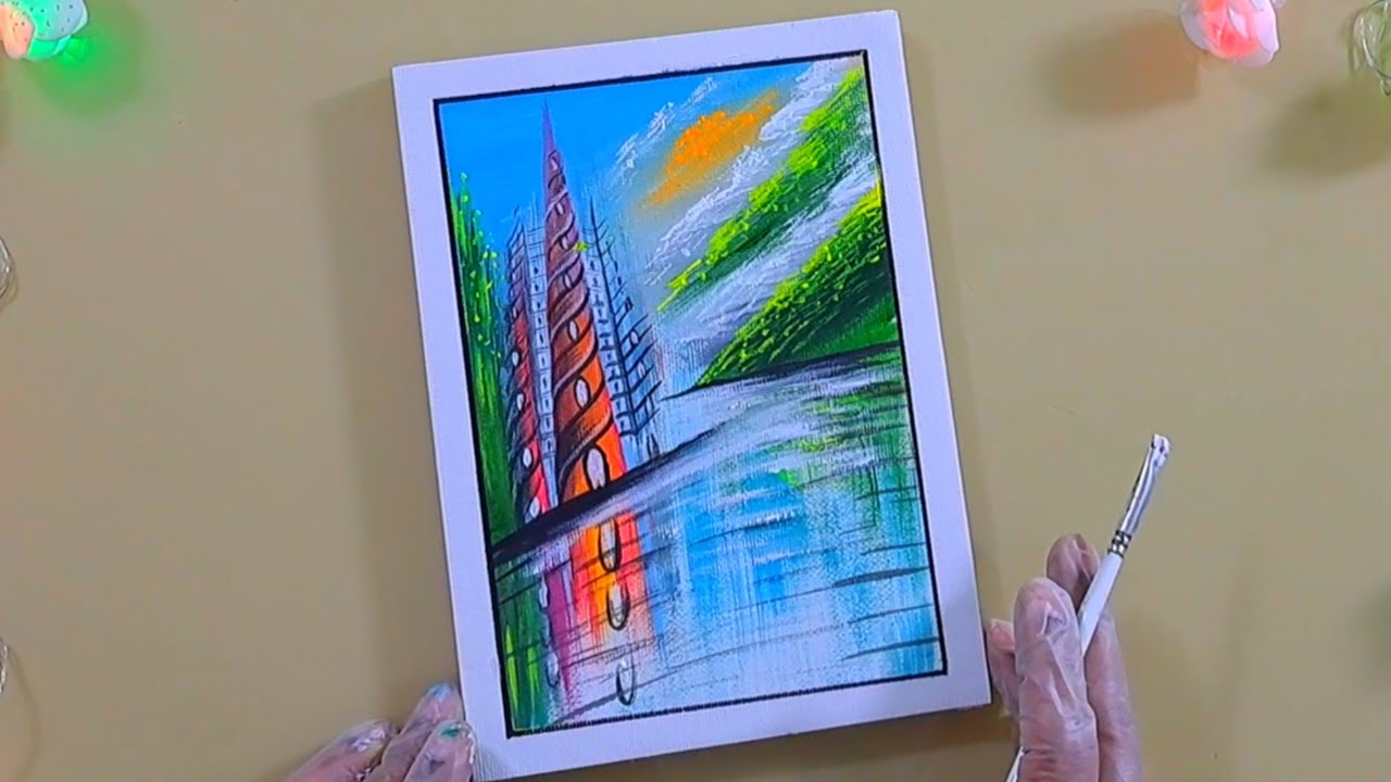 Acrylic Painting Techniques || Easy Creative Ideas for Beginners - YouTube