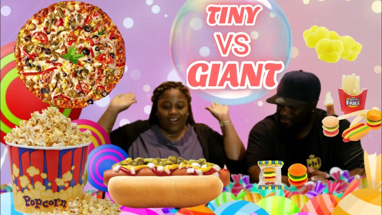 Giant vs Tiny food Challenge - YouTube