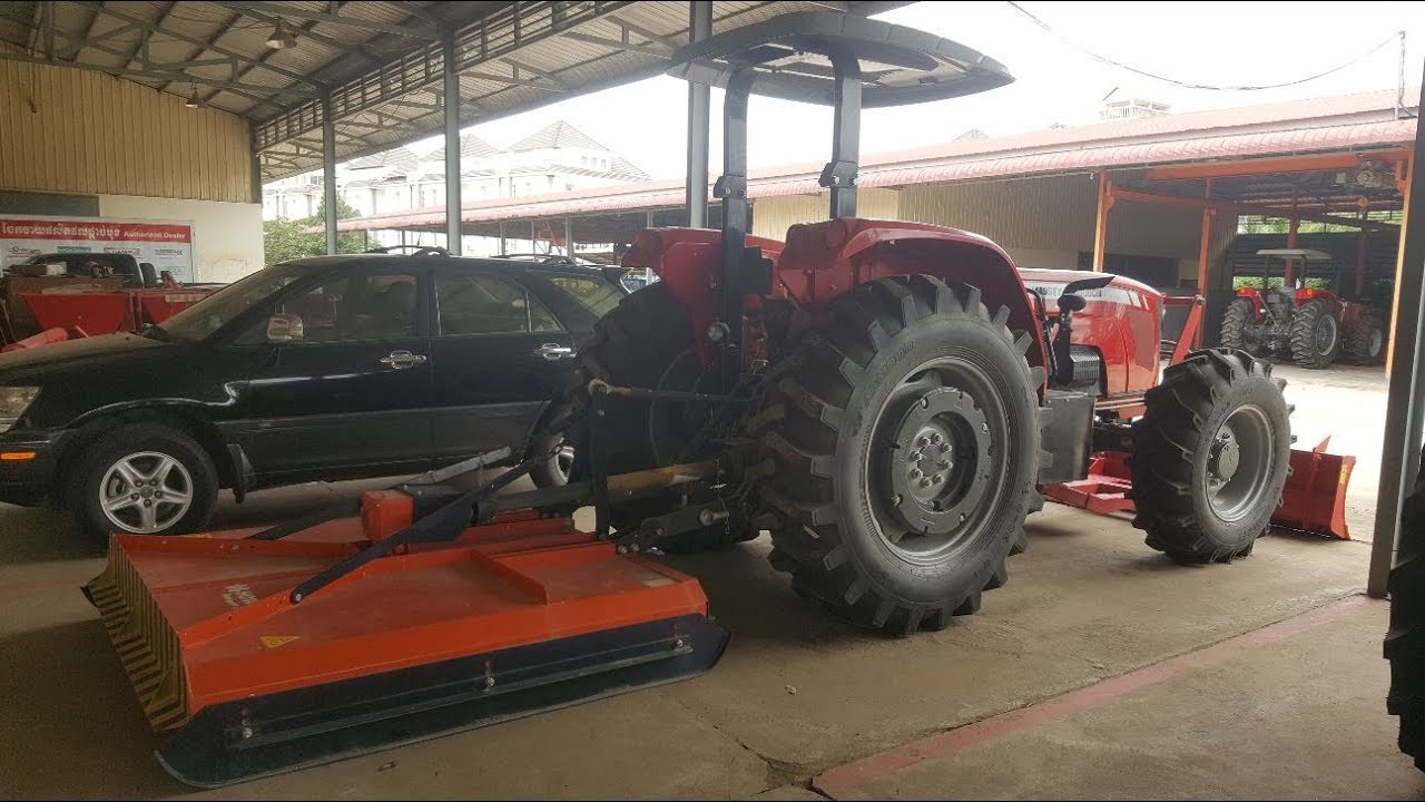 New Tractor Massey Ferguson 461 Xtra - Brush cutter attachment - YouTube