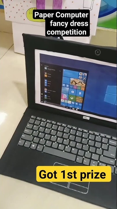 DIY Paper Laptop.Fancy Dress Competition in Computer 🖥️ items.1st prize ...