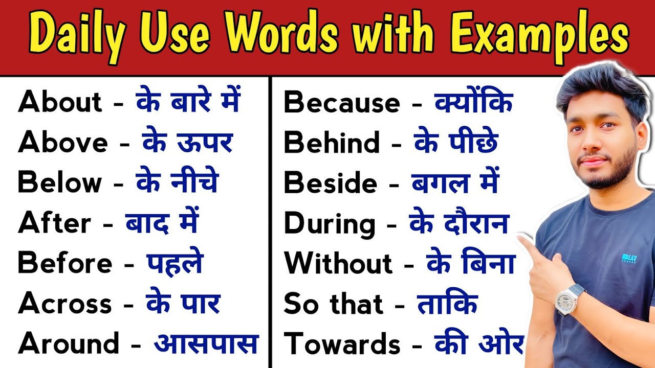 Most Common Daily Use Words with Examples | Word Meaning | Spoken ...