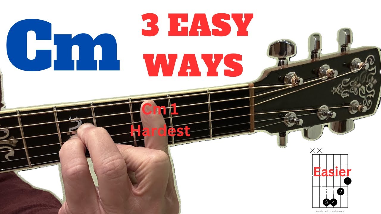 3 WAYS TO PLAY Cm 'Minor' Chord | Beginner Guitar - YouTube