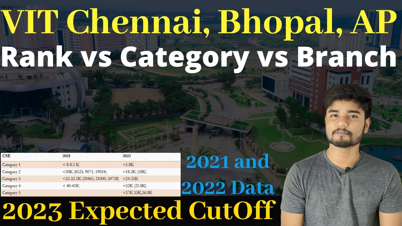 VIT Chennai, Bhopal, AP Branchwise Expected Cut Off 2023 - VITEEE ...