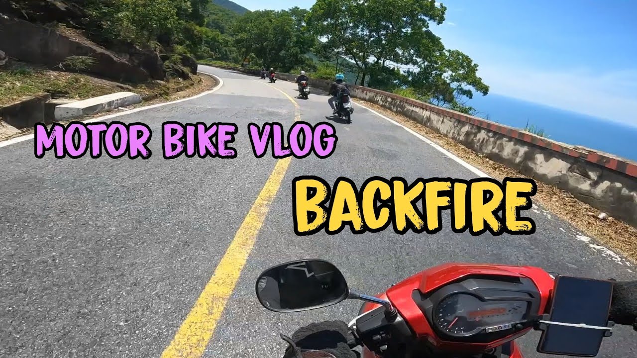 motor bike backfire on the pass! - YouTube