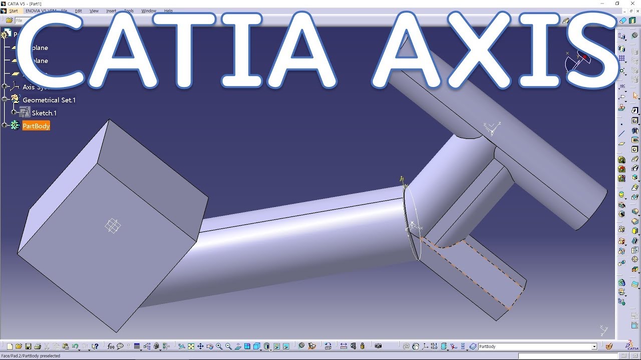 [CATIA AXIS] 좌표계 추가생성하는 방법 - YouTube