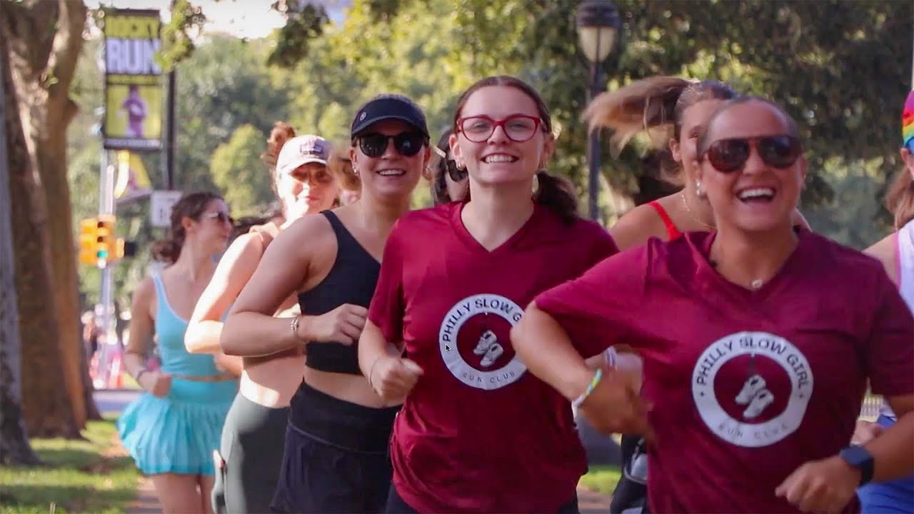 'Philly Slow Girl Run Club' quickly forms friendships in the city - YouTube
