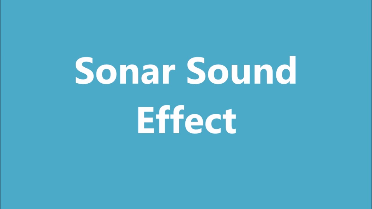 Sonar Sound Effect - YouTube