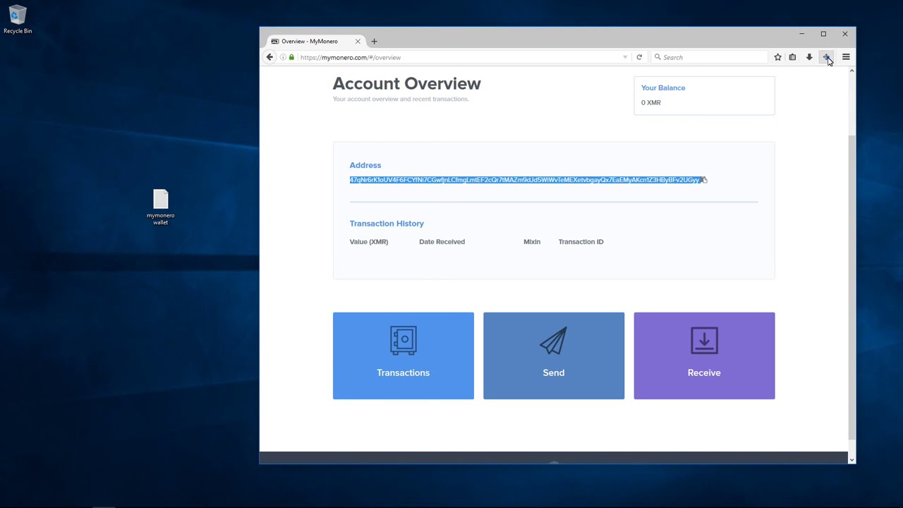 MyMonero XMR Web Wallet The Easiest Way To Get a Monero Wallet - YouTube