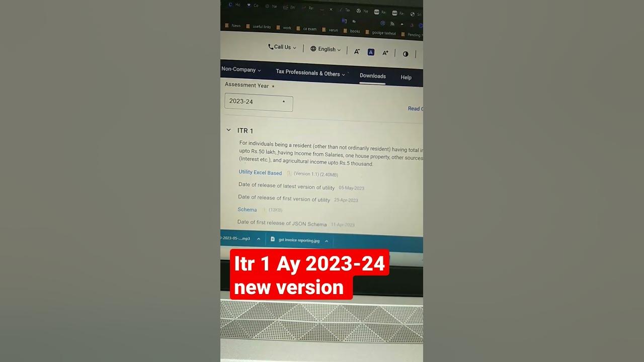 ITR 1 AY 2023-24 NEW VERSION #ITRFILING - YouTube