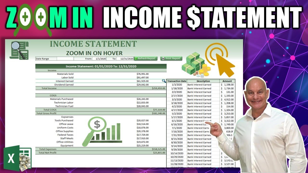 Create This Dynamic Income Statement In Excel With Zoom In On Hover Create This Dynamic Income Statement In Excel With Zoom In On Hover