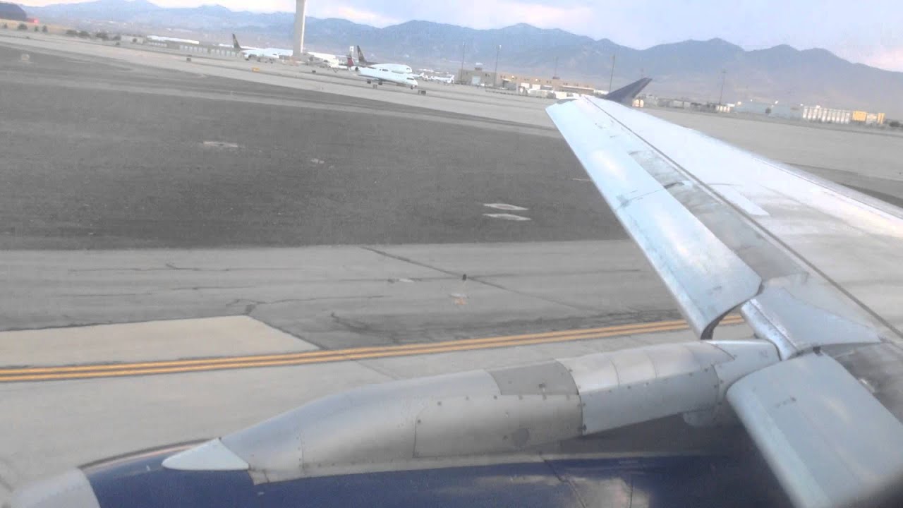 Delta A320 Sunset Taxi and Takeoff Salt Lake City Great Engine Sound ...